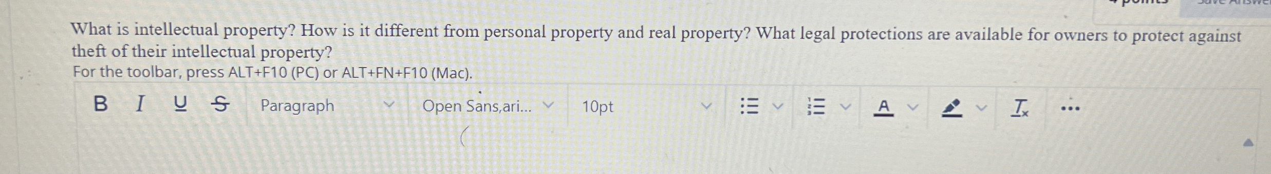 Solved What is intellectual property? How is it different | Chegg.com