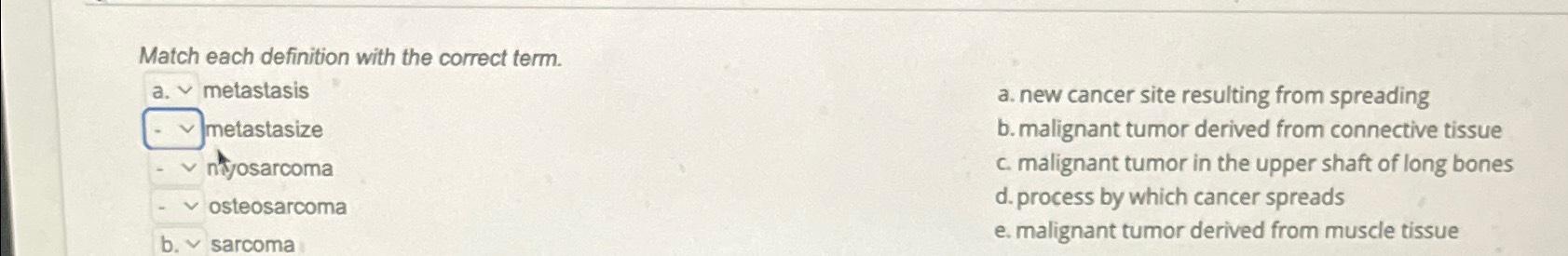 Solved Match each definition with the correct term.a. vv | Chegg.com