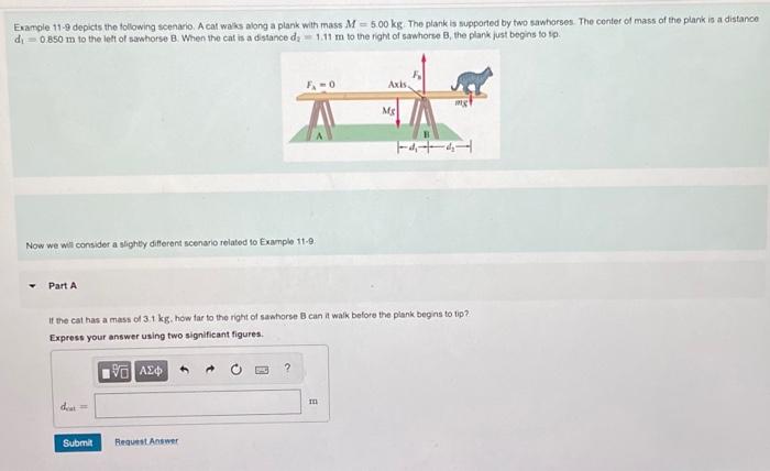 Solved Example 11-9 depicts the following scenario. A cat | Chegg.com