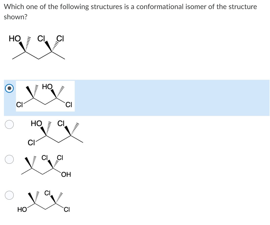 Solved Which one of the following structures is a | Chegg.com