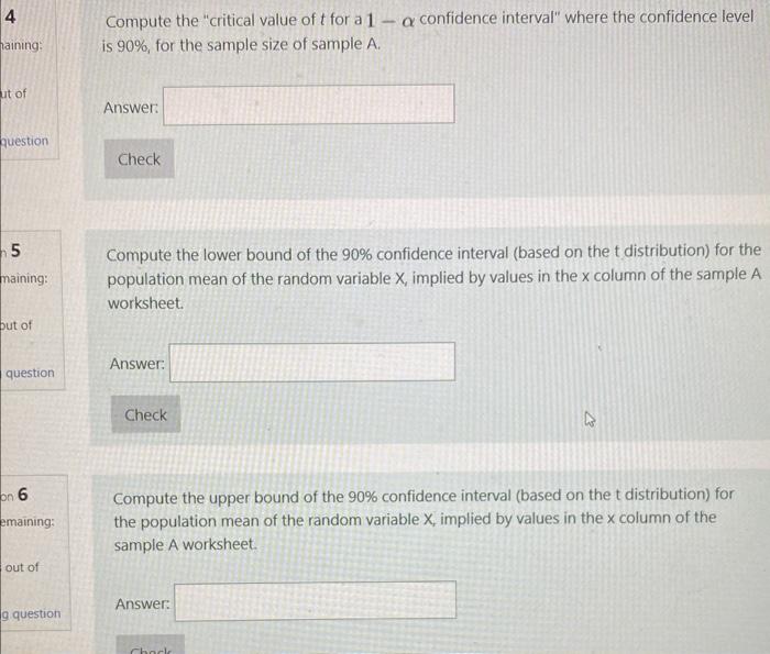 Solved 1 Compute the sample mean of the values in the x | Chegg.com