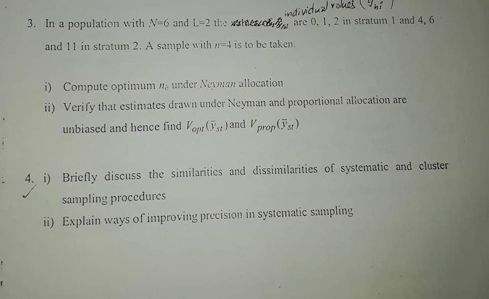 Solved and 11 in stratum 2. A sample with n=4 is to be | Chegg.com