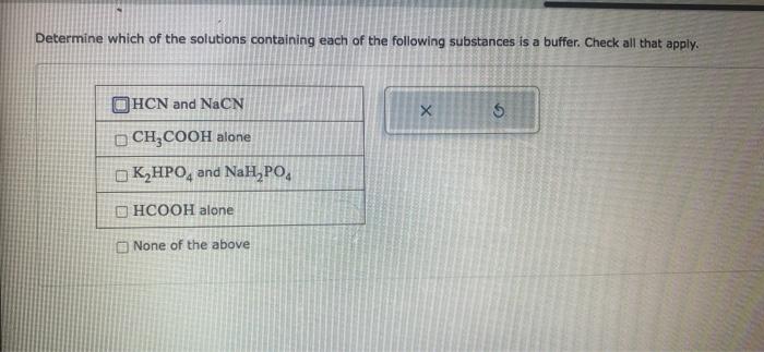 Solved Determine which of the solutions containing each of | Chegg.com