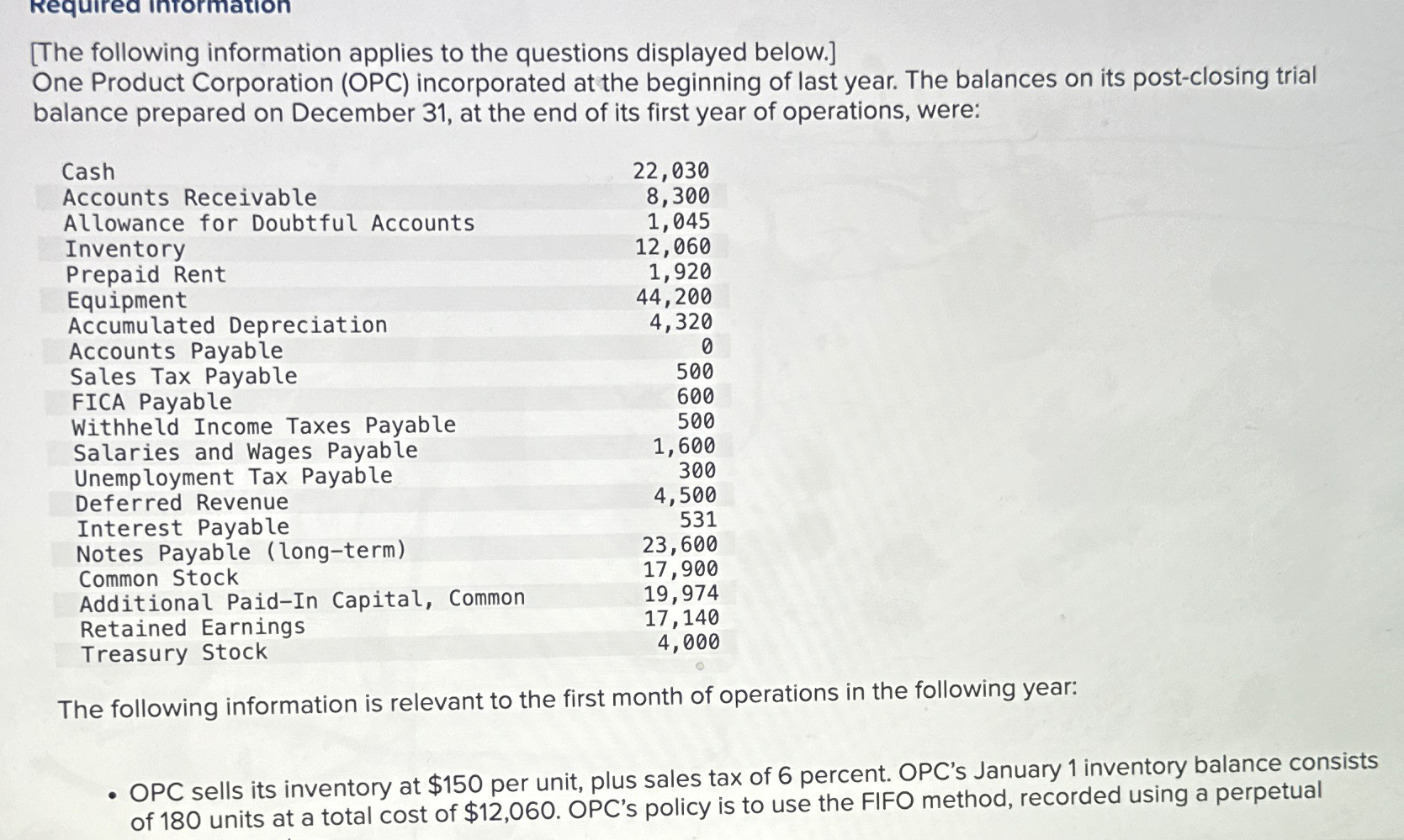 Solved [The following information applies to the questions | Chegg.com