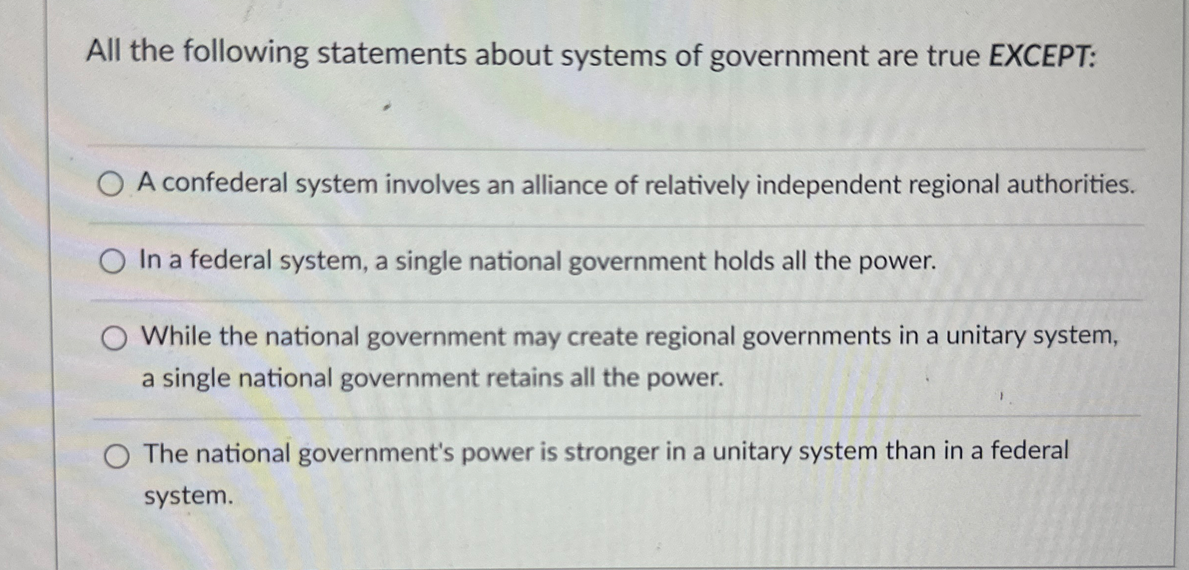 All the following statements about systems of | Chegg.com