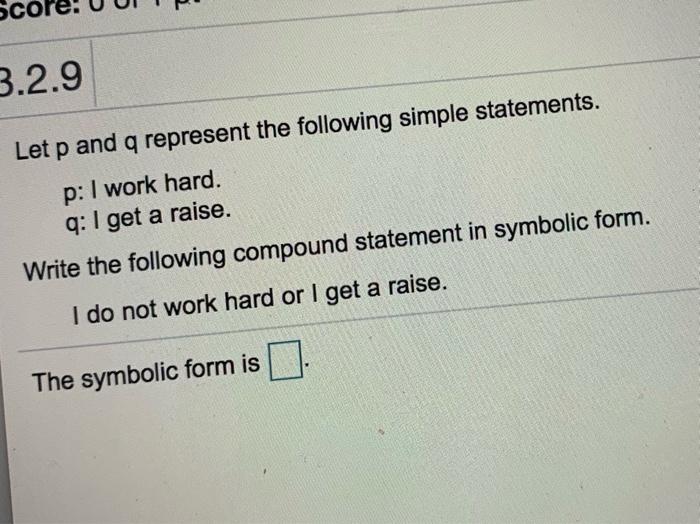 Solved Let p and q represent the following simple | Chegg.com