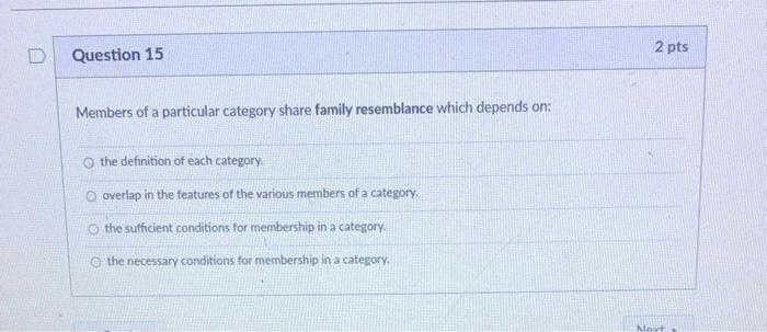 Solved Members of a particular category share family | Chegg.com