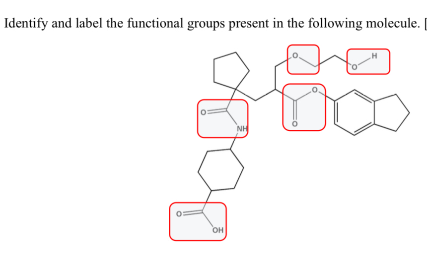 Solved Identify and label the functional groups present in | Chegg.com