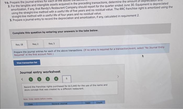 Solved Randy's Restaurant Company (RRC) entered into the | Chegg.com