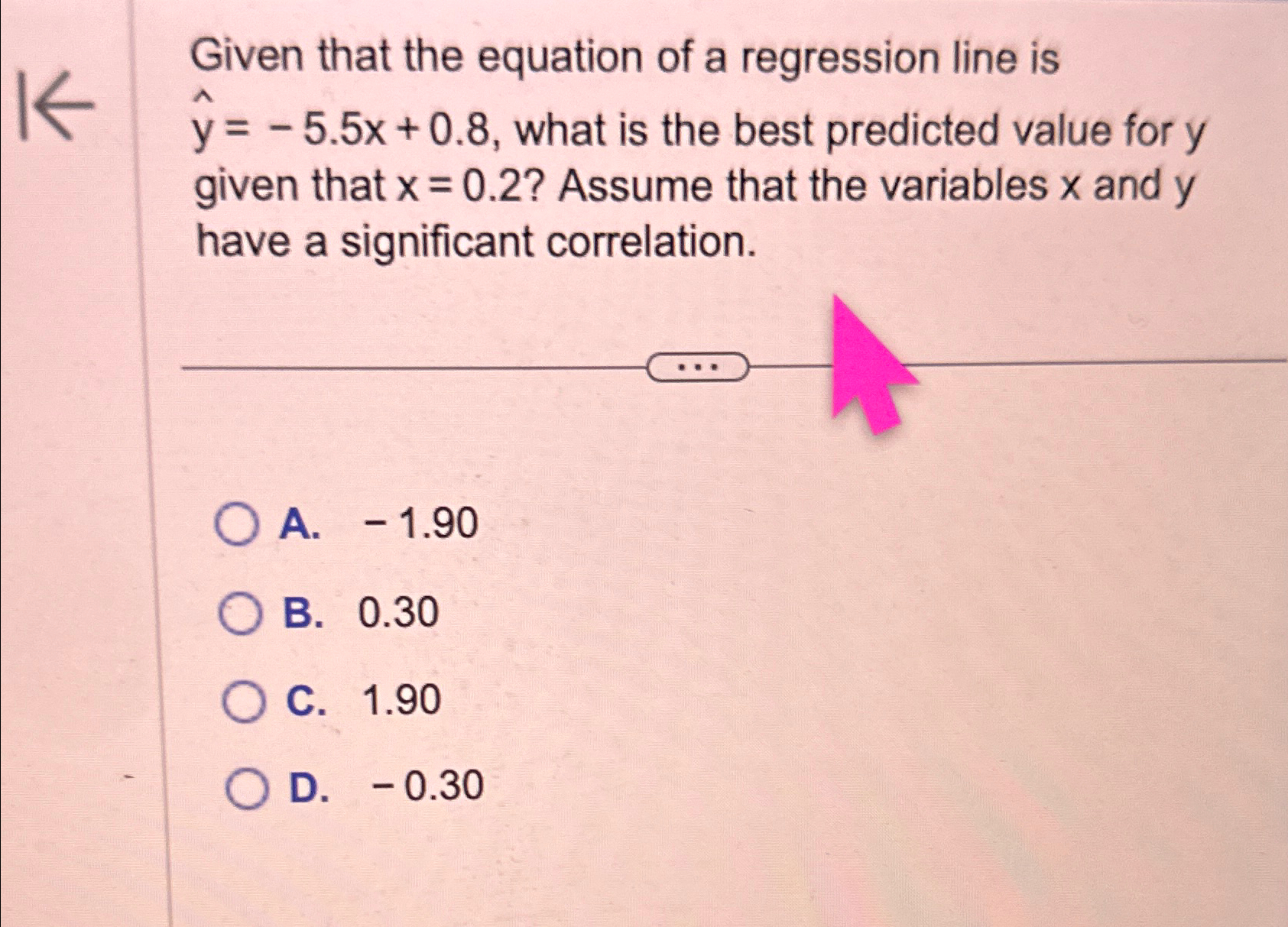 Solved Given that the equation of a regression line is | Chegg.com