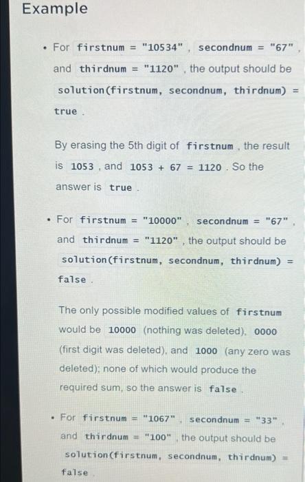Solved You are given three integers in the form of strings: | Chegg.com