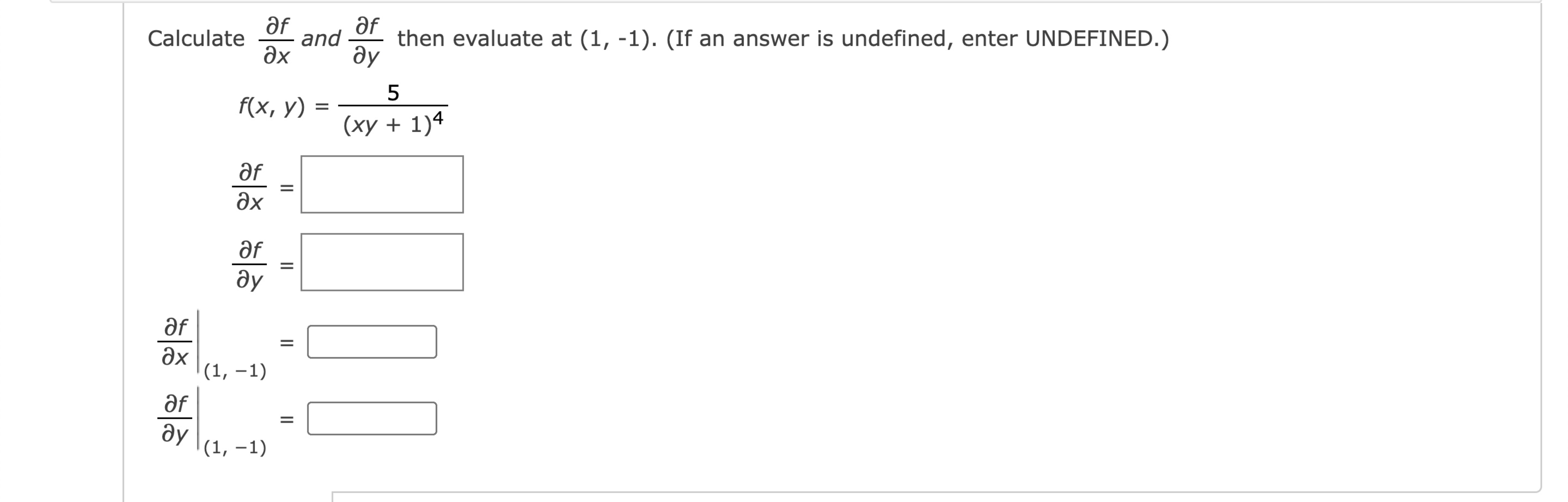 Solved Calculate delfdelx ﻿and delfdely ﻿then evaluate at | Chegg.com