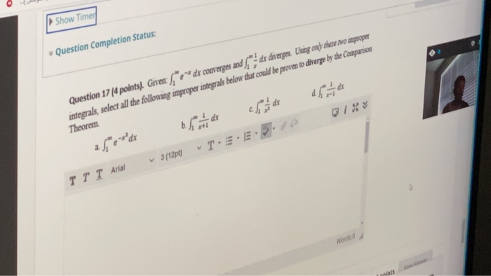 Solved O Show Timer Question Completion Status: Question | Chegg.com