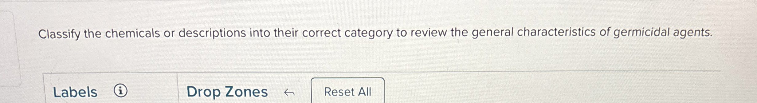 Solved Classify the chemicals or descriptions into their | Chegg.com