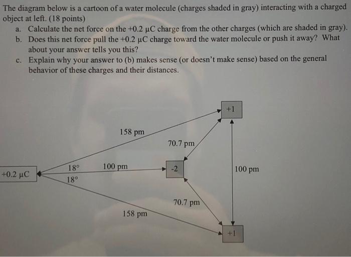 Diagram Of Water Molecule Indicating Charge Water Partial De