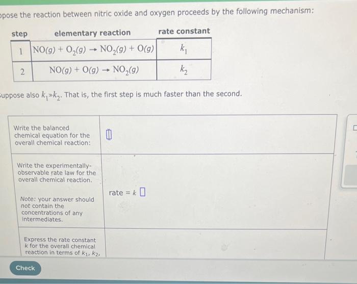 Solved pose the reaction between nitric oxide and oxygen | Chegg.com