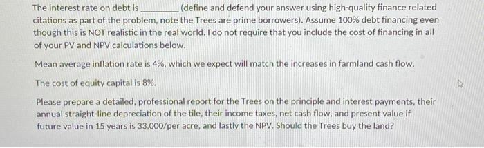 Solved George and Laura Tree are enthusiastic ranchers from | Chegg.com