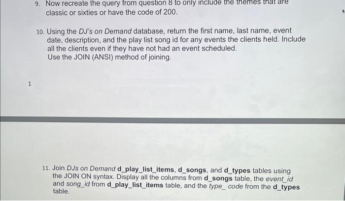 Solved 9. Now recreate the query from question 8 to only | Chegg.com