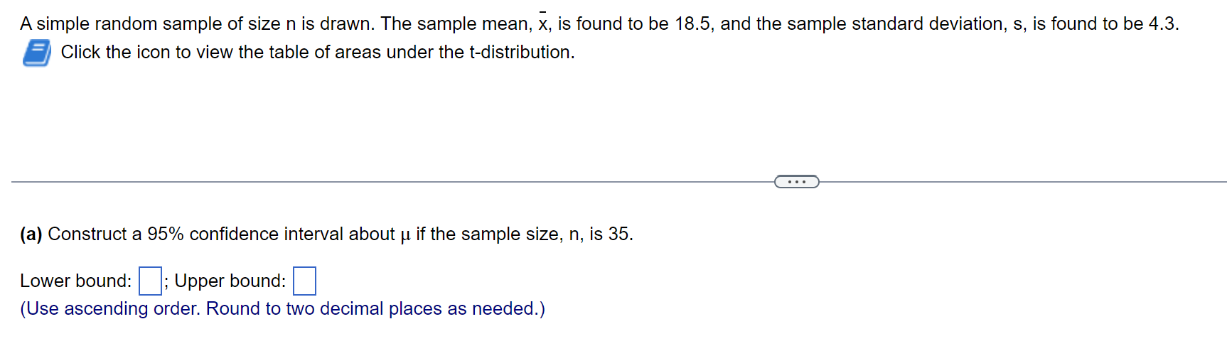 Solved A simple random sample of size n ﻿is drawn. The | Chegg.com