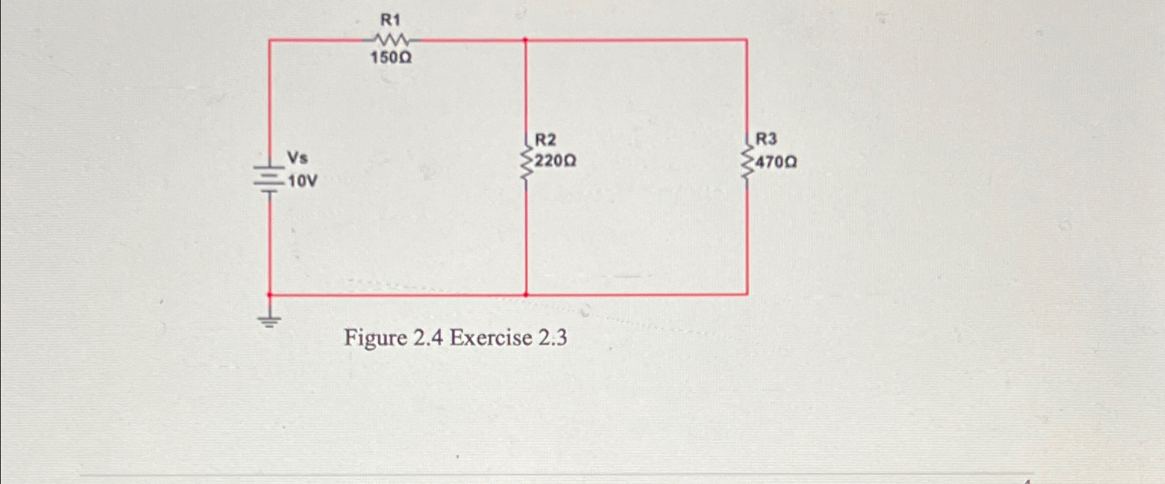 Solved Figure 2.4 ﻿Exercise 2.3create a circuit on multisim | Chegg.com
