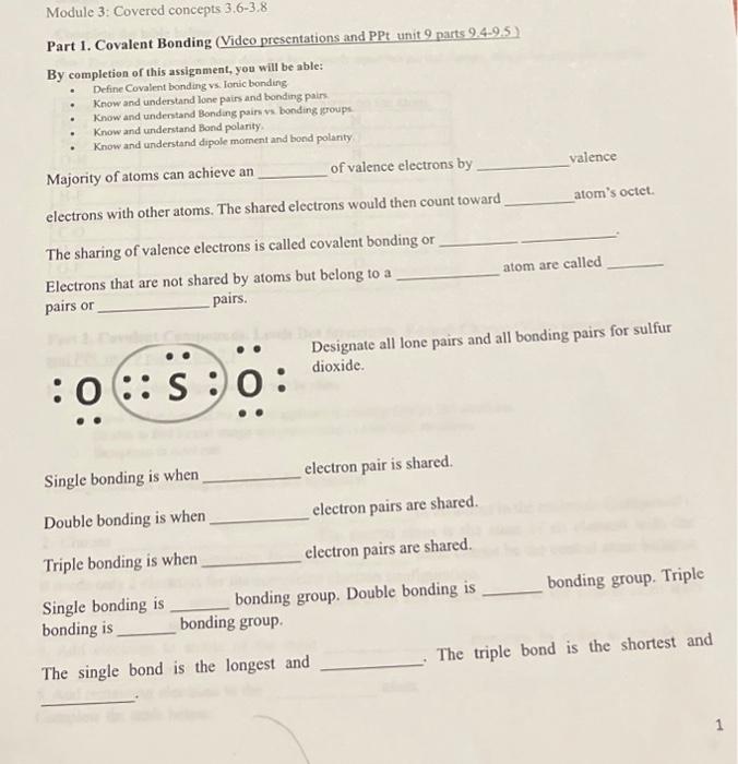 Solved Module 3: Covered concepts 3.6-3.8 Part 1. Covalent | Chegg.com