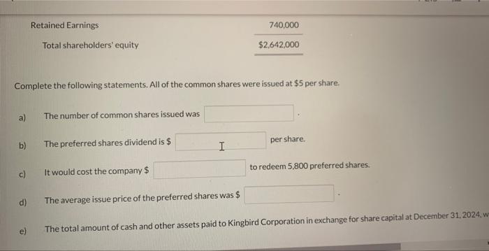 Solved The following items were shown on the balance sheet | Chegg.com