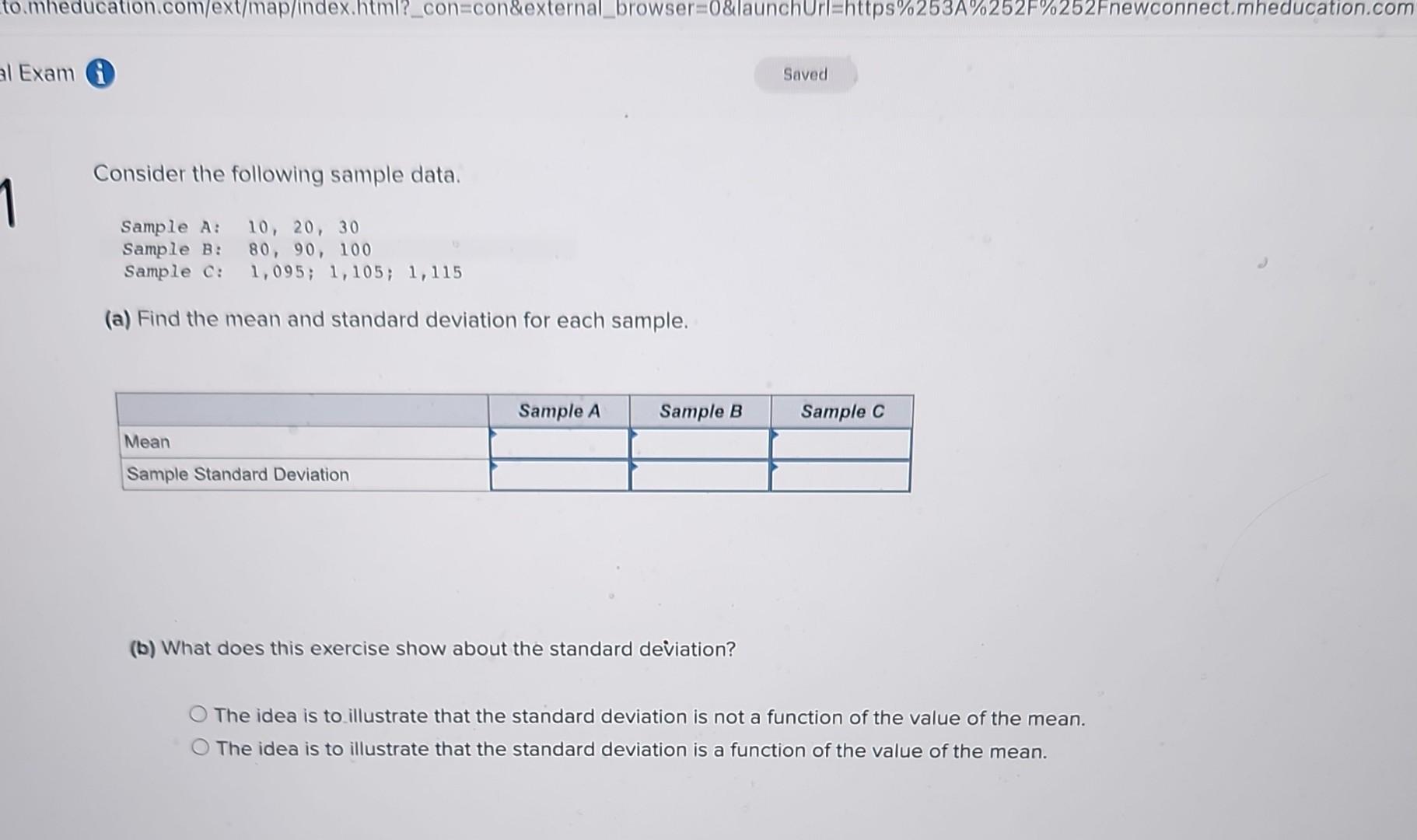 Solved Consider the following sample data. Sample A: | Chegg.com