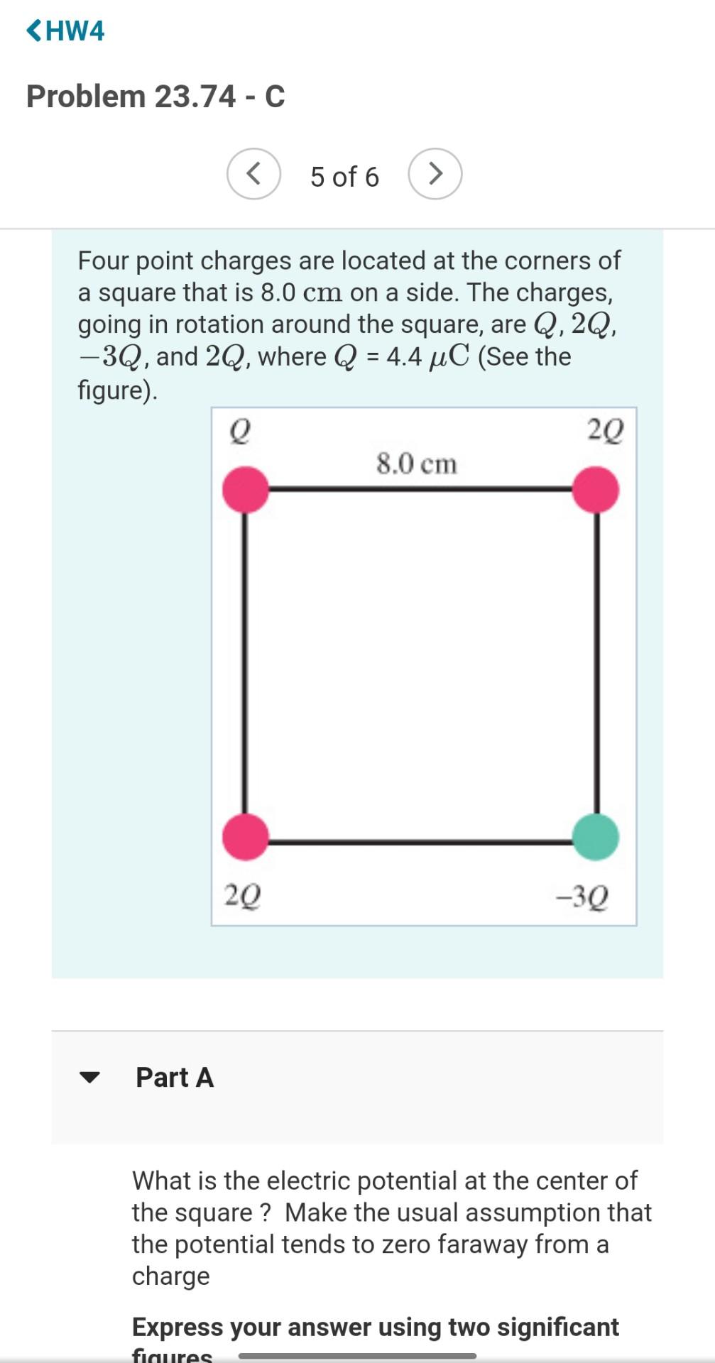 Solved Four point charges are located at the corners of a | Chegg.com