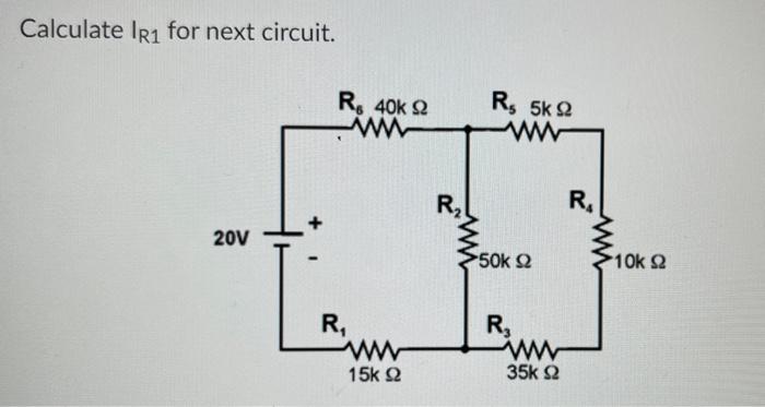 Solved Calculate IR1 for next circuit. | Chegg.com