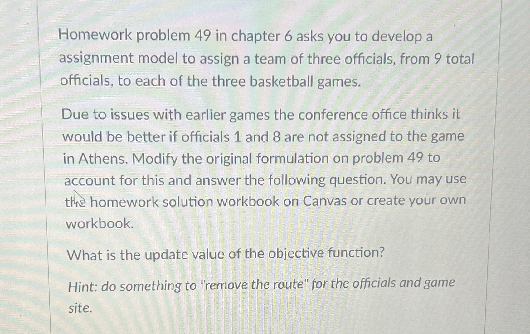 Solved Homework problem 49 ﻿in chapter 6 ﻿asks you to | Chegg.com
