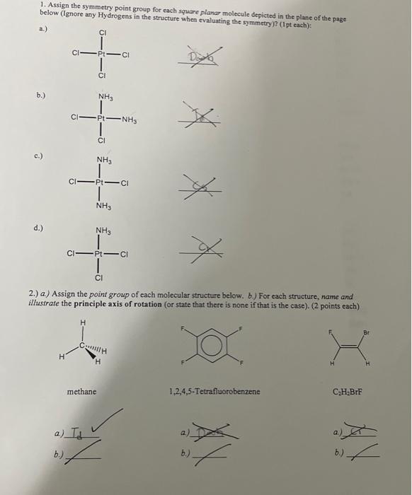 Solved 1. Assign the symmetry point group for each square | Chegg.com Solved 1. Assign the symmetry point group for each square | Chegg.com