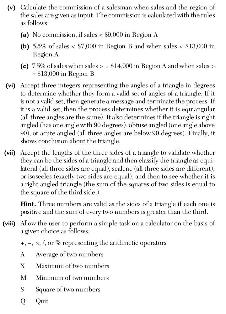 Solved EXERCISES Construct flowcharts for the following | Chegg.com
