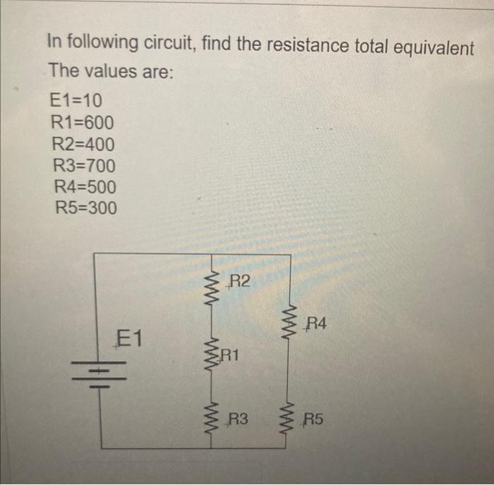 Solved In following circuit, find the resistance total | Chegg.com