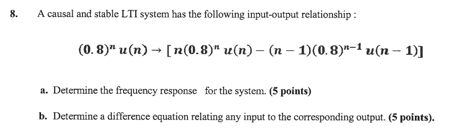 Solved a. ﻿Determine the frequency response for the system. | Chegg.com