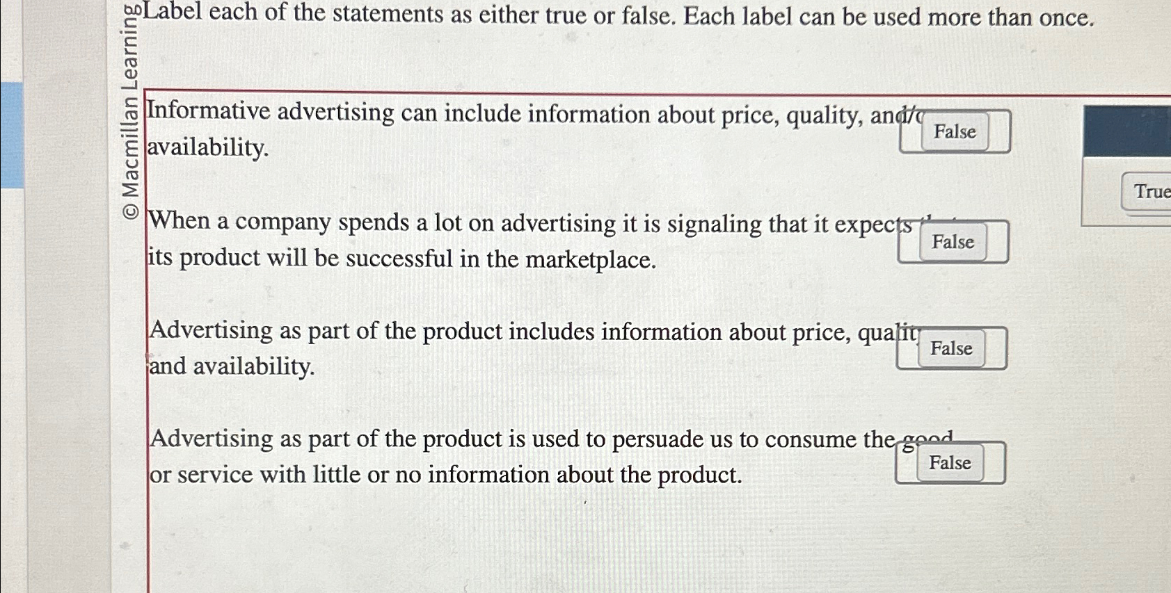 Solved Informative advertising can include information about | Chegg.com