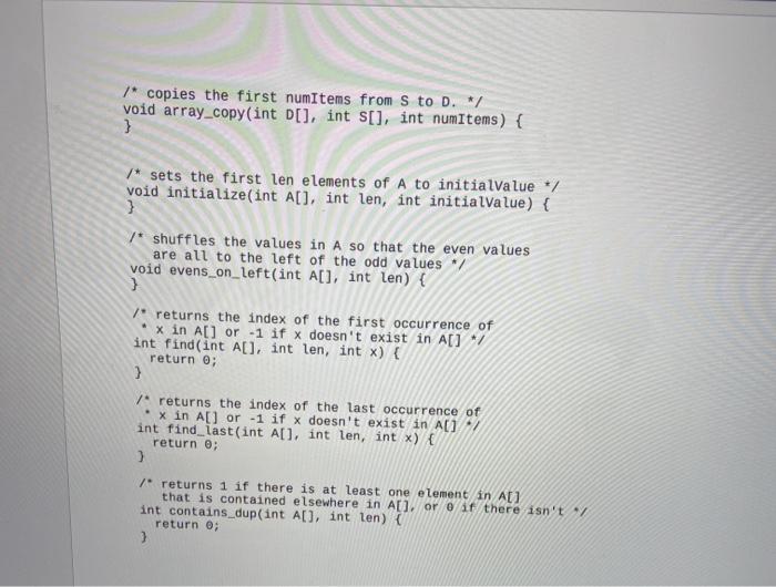 Solved #include #define LEN A 10 /* function declarations | Chegg.com