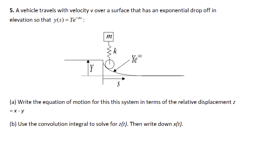 Solved A vehicle travels with velocity v ﻿over a surface | Chegg.com