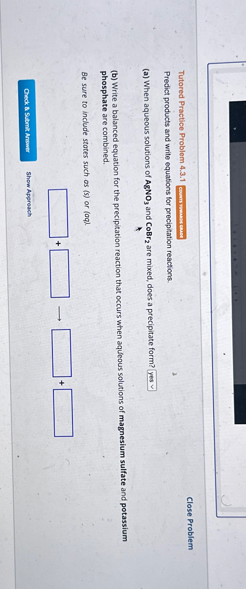 Solved Tutored Practice Problem 4.3.1COUNIS TOWARDS | Chegg.com