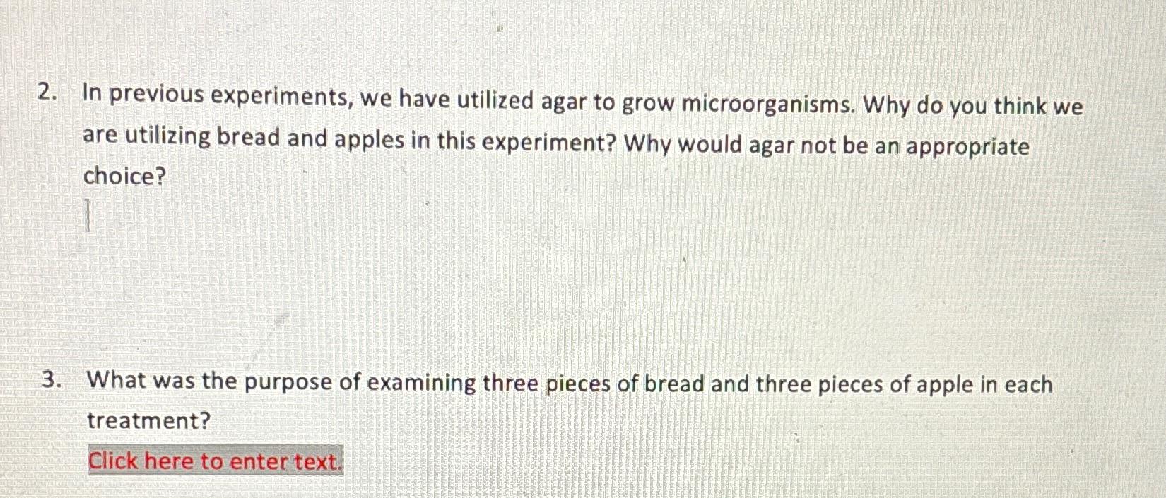 Solved In previous experiments, we have utilized agar to | Chegg.com