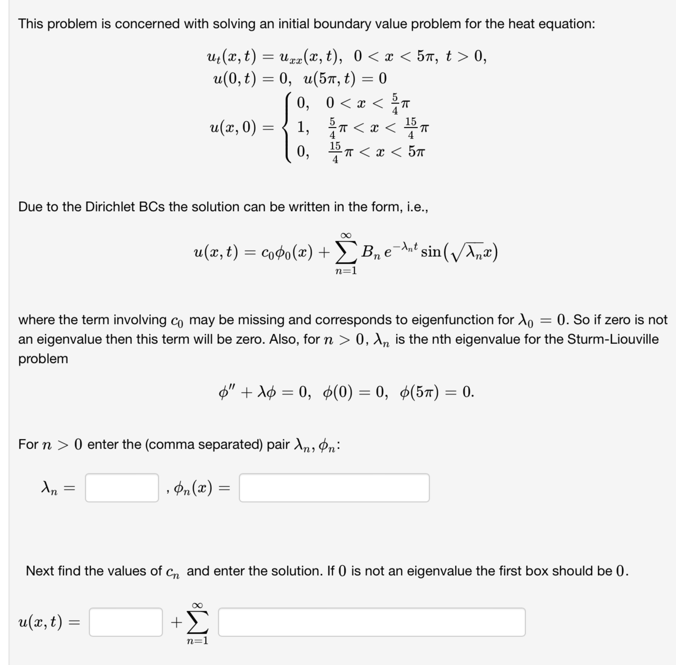 Solved This problem is concerned with solving an initial | Chegg.com