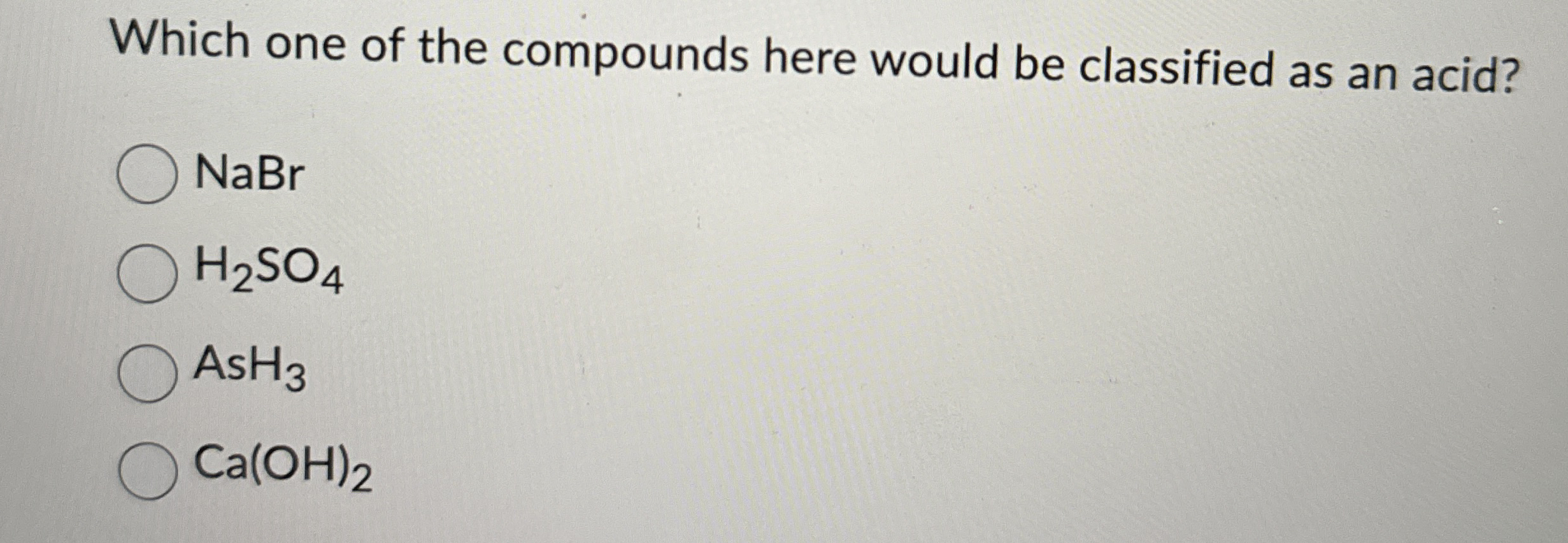 Solved Which one of the compounds here would be classified | Chegg.com