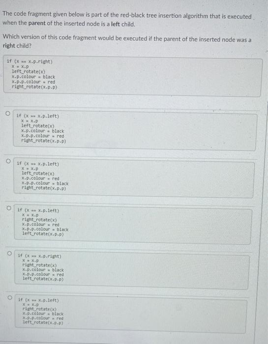 Solved The code fragment given below is part of the | Chegg.com