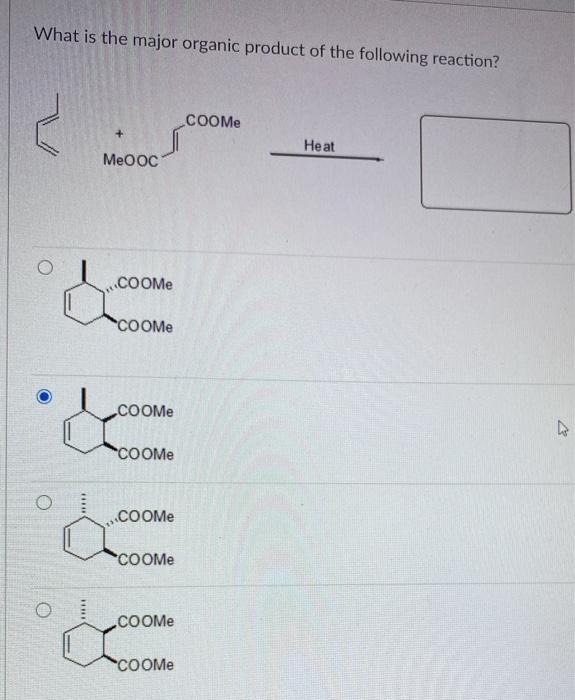 Solved What is the major organic product of the following | Chegg.com