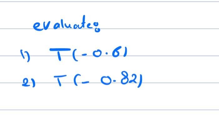 Solved evaluate: 1) T(−0.6)4. THE GAMMA FUNCTION OF NEGATIVE | Chegg.com
