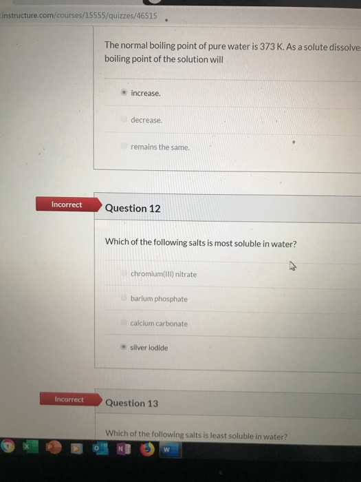 Solved instructure.com/courses/15555/quizzes/46515 The | Chegg.com