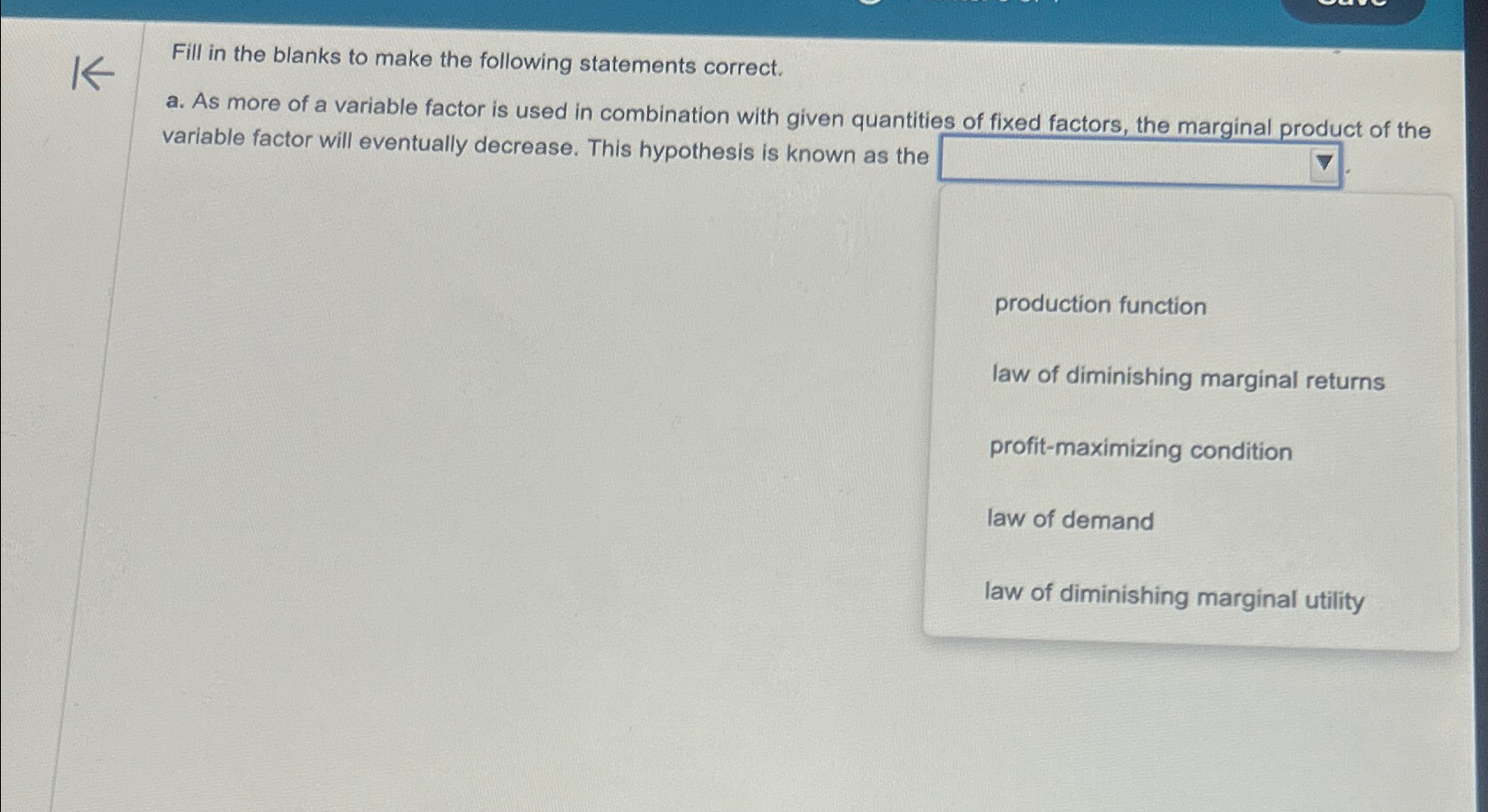 Solved Fill in the blanks to make the following statements | Chegg.com