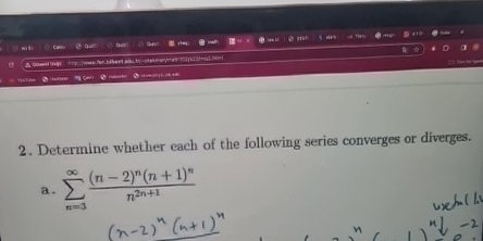 Solved Determine whether each of the following series | Chegg.com