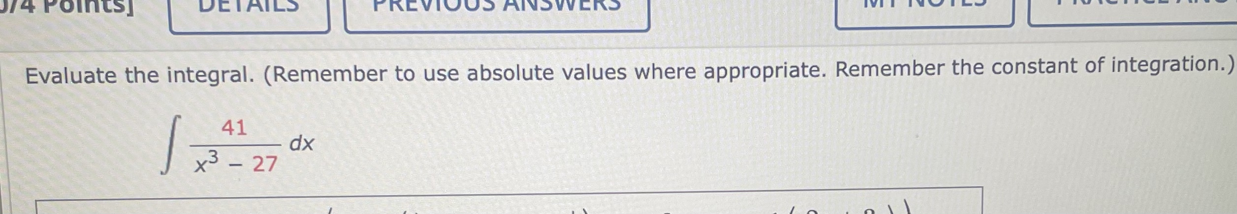 Solved Evaluate the integral. (Remember to use absolute | Chegg.com