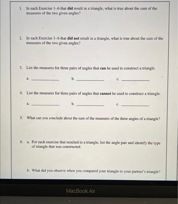 Solved Use a ruler and a protractor to construct a triangle | Chegg.com