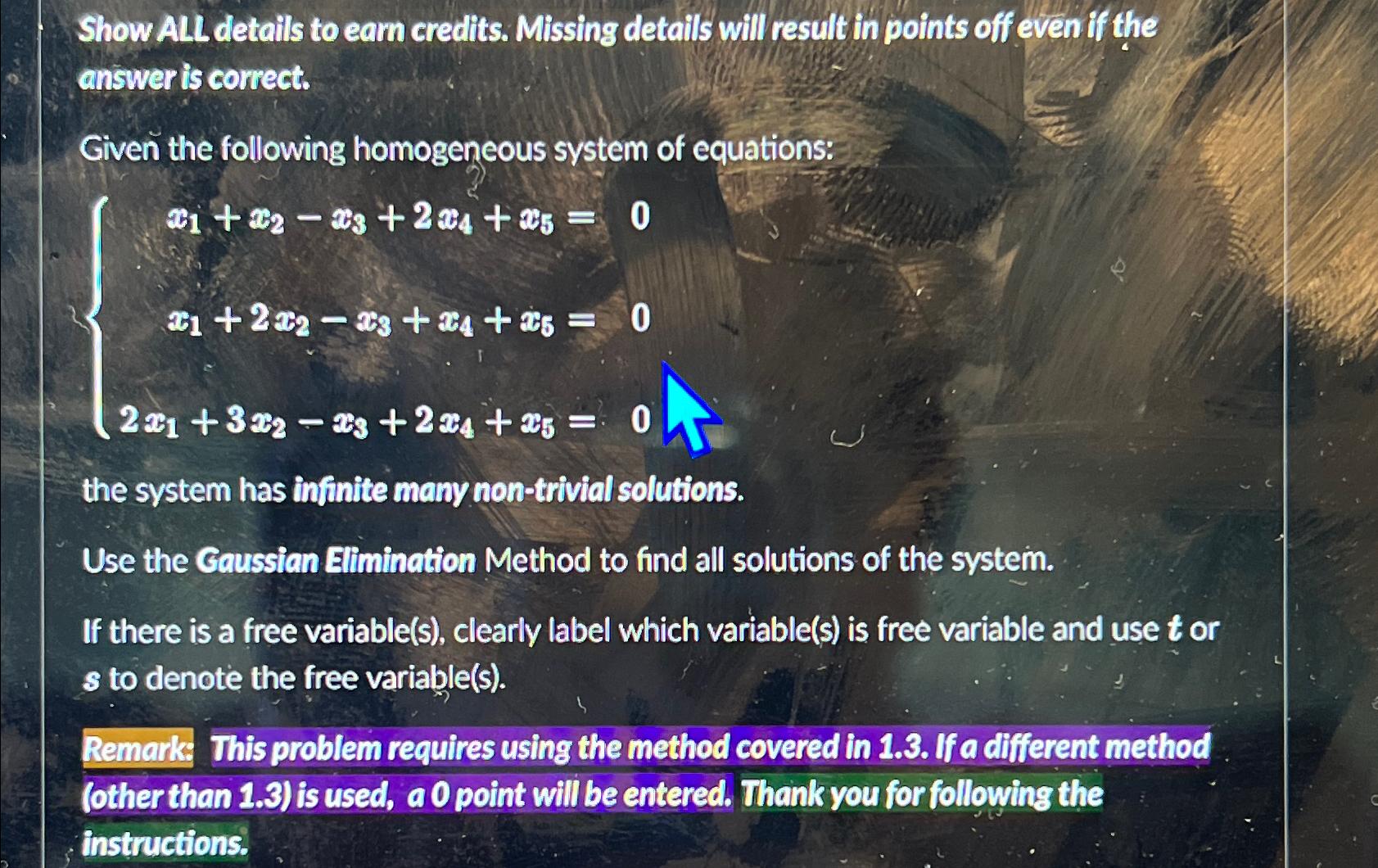 Solved Show ALL details to earn credits. Missing details | Chegg.com